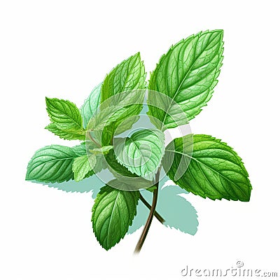 Realistic Mint Illustration On White Background | CartoonDealer.com ...