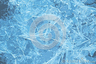 Realistic Illustration Of An Ice Surface Of The River. Texture Of Ice ...
