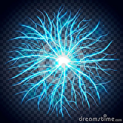 Realistic Lightning Isolated On A Transparent Background. Natural ...