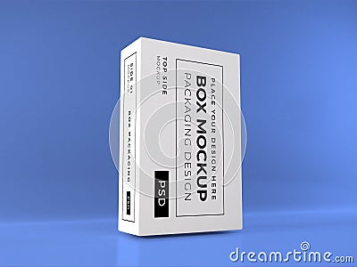 Realistic Long Box Packaging Mockup Template Royalty-Free Stock ...