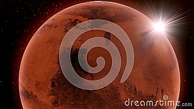 Realistic Mars Planet Animation with Seamless Loop Stock Footage ...
