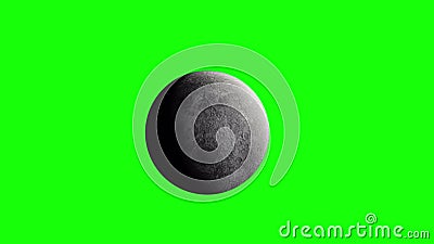 Realistic Moon Rotating on Green Screen Background.Luna Animation 4k ...