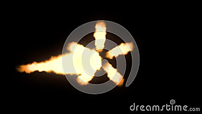 Realistic Muzzle Flash Footage in Black Background Stock Footage ...