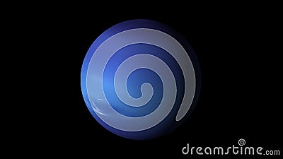 Realistic Neptune Planet Turning on Black Background. Neptune Sphere ...