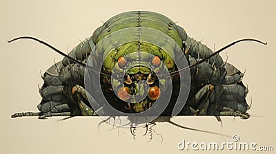 Realistic Sci-fi Bug Illustration: A Hyper-realistic Oil Painting By ...