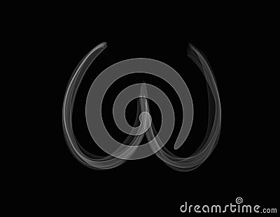 Realistic Smoke Shape With Nu Alphabet Spreading On Dark ...