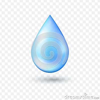 Realistic Style Water Drop In Vector. 3d Realistic Vector. Glitter ...
