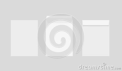Realistic Vector Blank White Letter Paper C4 Envelope Front View. A4 C4 ...