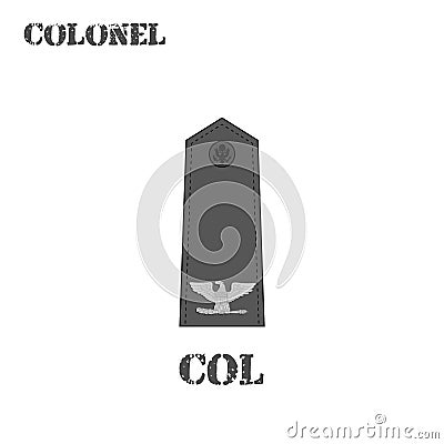 Realistic Vector Icon Of The Chevron Of The Colonel Of The US Army ...