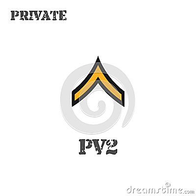 Realistic Vector Icon Of A Private Soldier Of The US Army. Description ...