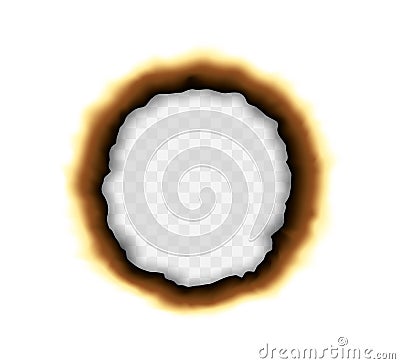 Realistic Vector Transparent Burned Scorched Paper Hole | CartoonDealer ...