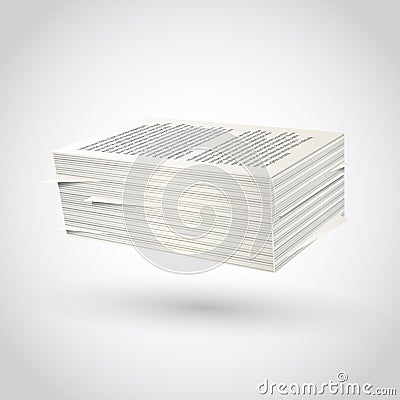 Ream Of Paper On White Background Vector Illustration | CartoonDealer ...