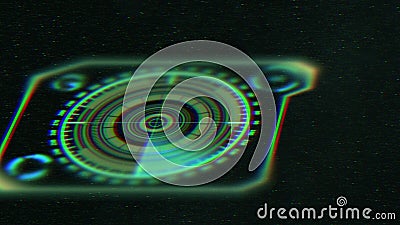 Rear Sight within a Frame Moving on a Night Sky Background. Stock Video ...