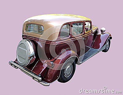 Rear View Of Retro Car Of 1930s Stock Photo - Image: 66852358