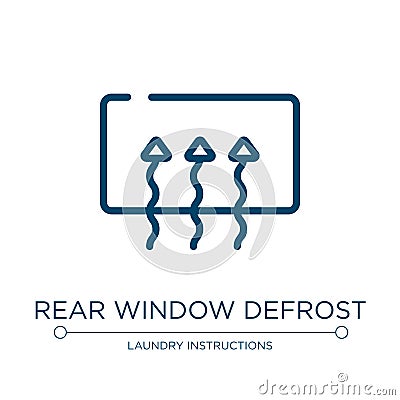 Rear Window Defrost Icon. Linear Vector Illustration From Car Dashboard ...