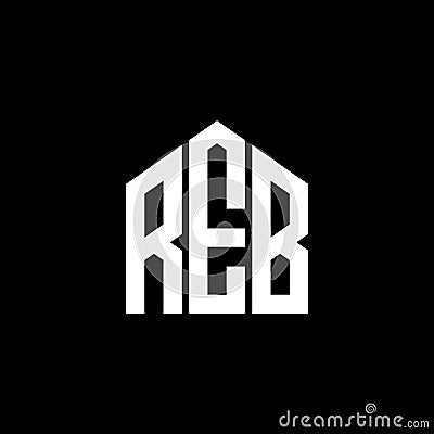 REB Letter Logo Design On BLACK Background. REB Creative Initials ...