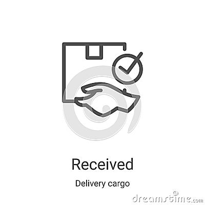 Received Icon Vector From Delivery Cargo Collection. Thin Line Received ...