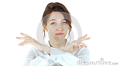 Rechazo, Negando A La Mujer En Oficina Almacen De Video - Vídeo de ...