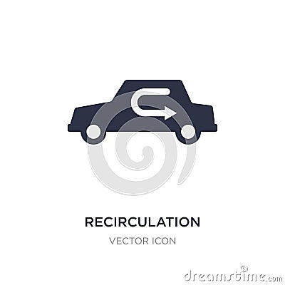 Recirculation Icon On White Background. Simple Element Illustration ...