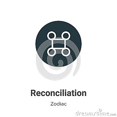 Reconciliation Vector Icon On White Background. Flat Vector ...