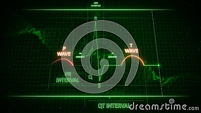 P And T Wave Of Electrocardiogram Wave Or ECG Or EKG Stock Image ...