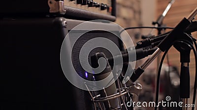 Recording Guitar Amp in Studio Stock Footage - Video of production ...