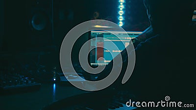 Steam Transformation Effect of Recording Studio. Sound Engineer Working ...