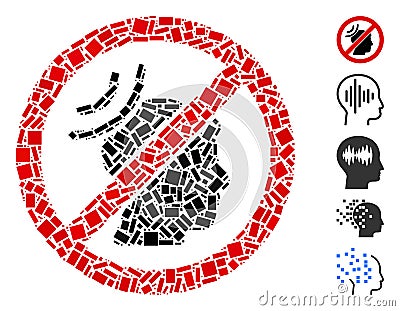 Rectangle Mosaic No Telepathy Waves Royalty-Free Stock Photography ...