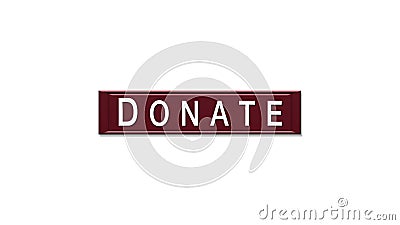 Red Donation Button with Animations Arrow on Green Screen Stock Footage ...