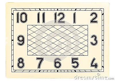 Rectangular Clock Face Without The Hands Royalty-Free Stock Photography ...