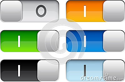 Rectangular Glossy Relays. Vector Illustration | CartoonDealer.com ...