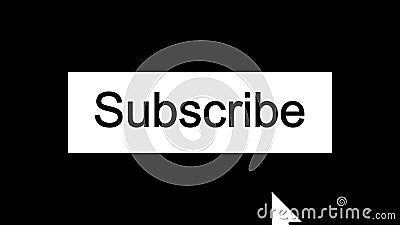 Rectangular Subscribe Button Animation, Black and White Stock Footage ...