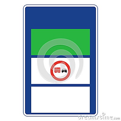 Rectangular Traffic Signal In Blue And White, Isolated On White ...