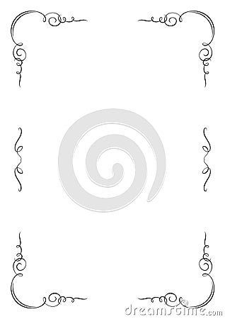 Rectangular Vignette Frame. Vector Illustration | CartoonDealer.com ...