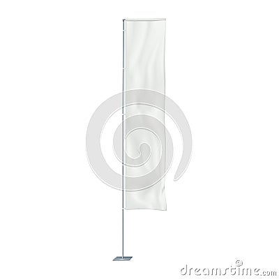 Rectangular White Wind Dancer Event Flag Vector Mock-up. Blank Banner ...