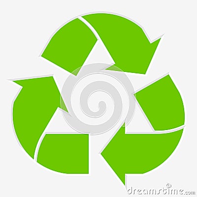 Recycled And Packaging Symbol. Sign For Cargo Vector Illustration ...