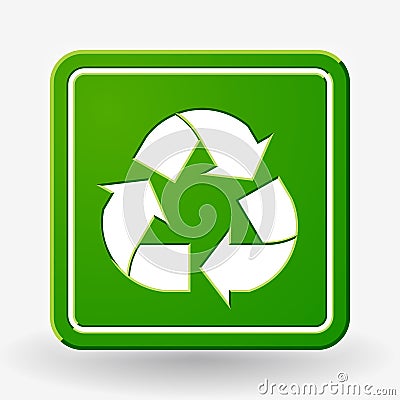 Recycled And Packaging Symbol. Sign For Cargo Vector Illustration ...