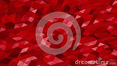 Red Abstract Animated Low Poly. 3d Rendering Stock Video - Video of ...