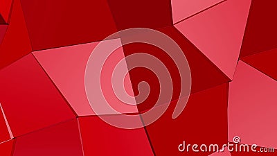 Red Abstract Animated Low Poly. 3d Rendering Stock Footage - Video of ...