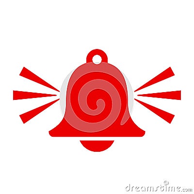 Red Alarm Bell Vector Icon | CartoonDealer.com #117297544