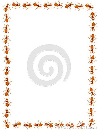 Red Ants Border / Frame Royalty Free Stock Photos - Image: 6342528