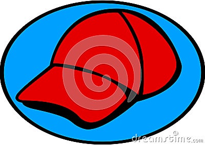Red Baseball Cap Or Sport Hat. Vector Royalty Free Stock Image - Image ...