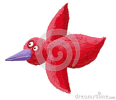 Red Bird Flying Stock Photo - Image: 15956120