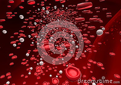 Red Blood Cells Flowing Throw An Artery Royalty-Free Stock Photography ...
