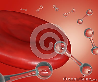 Red Blood Cells With Oxygen Molecules Stock Photography | CartoonDealer ...