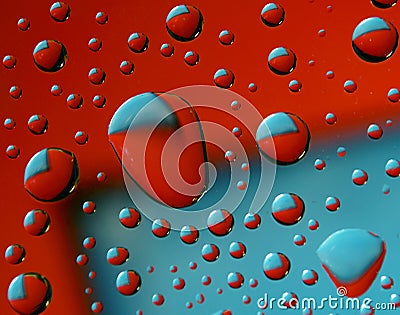 Red-blue Drops Royalty Free Stock Images - Image: 10922049