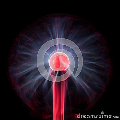 Red And Blue Plasma Light Ball Royalty-Free Stock Image | CartoonDealer ...