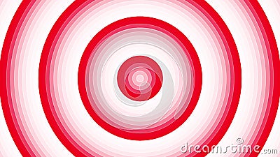 Red Bold Circle Simple Flat Geometric on White Background Loop. Round ...