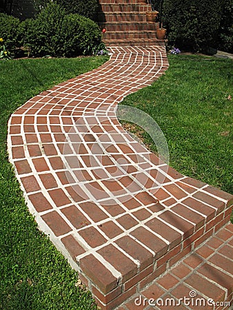 Red Brick Walkway Royalty Free Stock Image - Image: 2253016