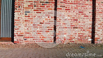 Red Brick Wall, View from the Ground Stock Video - Video of retro ...